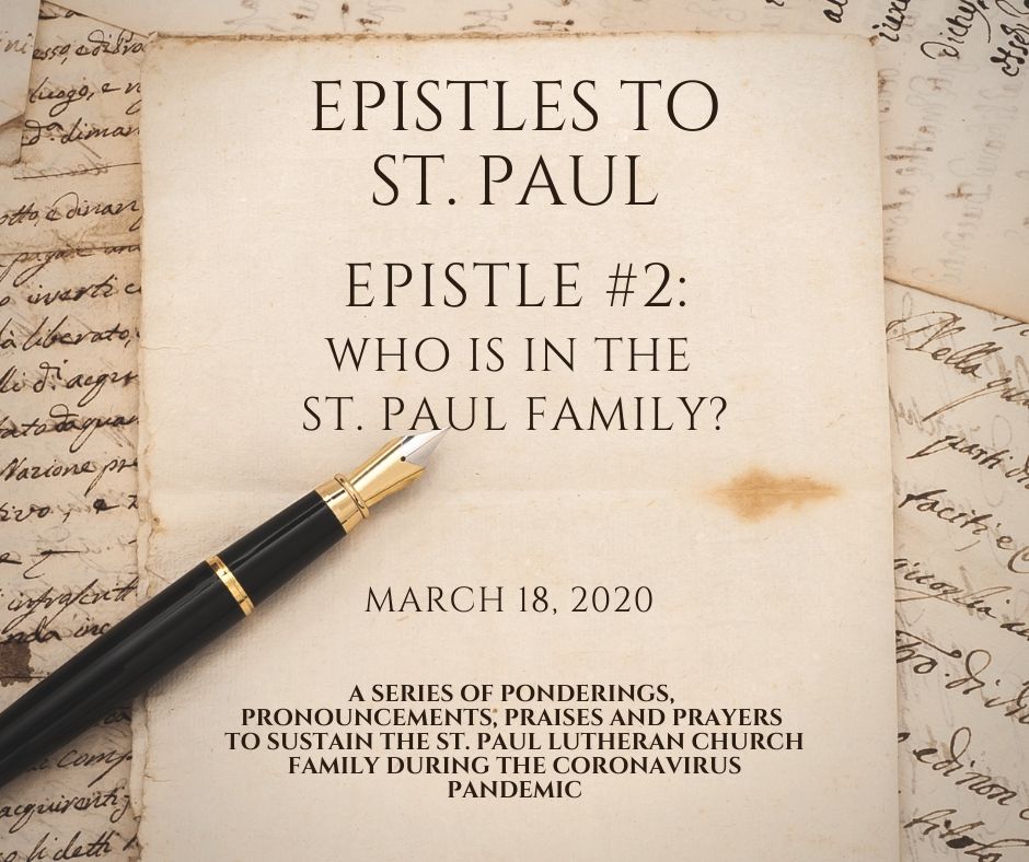 Epistle #2 - Who is in the St. Paul family? - St. Paul Lutheran Church ...